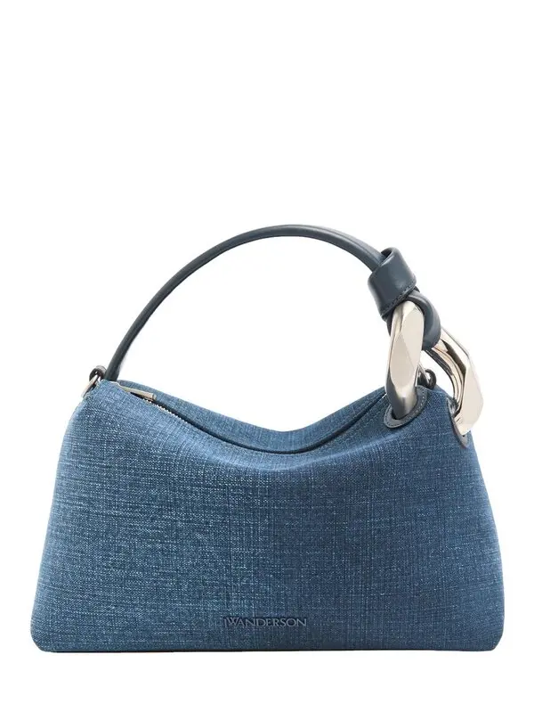 JW Anderson The Jwa Corner Denim Crossbody Bag - Blue