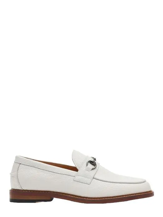 MARC NOLAN Boardwalk Bit Loafer - White Pebble