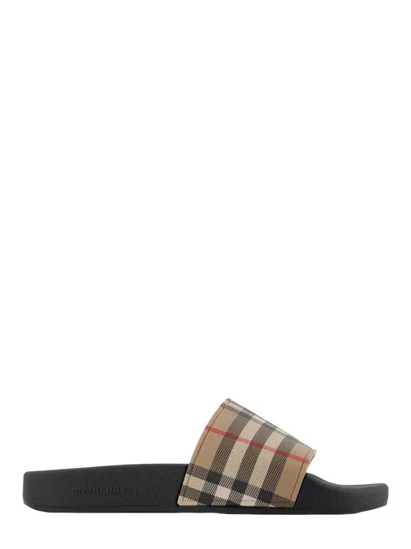 Burberry Furley L Check Slides - Multicolor