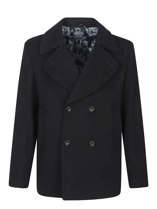 Etro Pea Coat - Blue