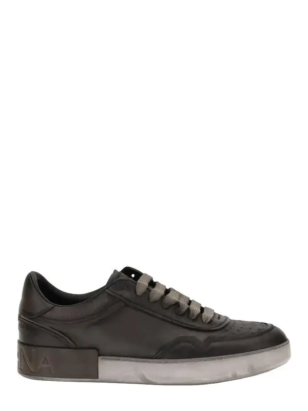 Dolce & Gabbana Portofino Leather Sneakers - Brown