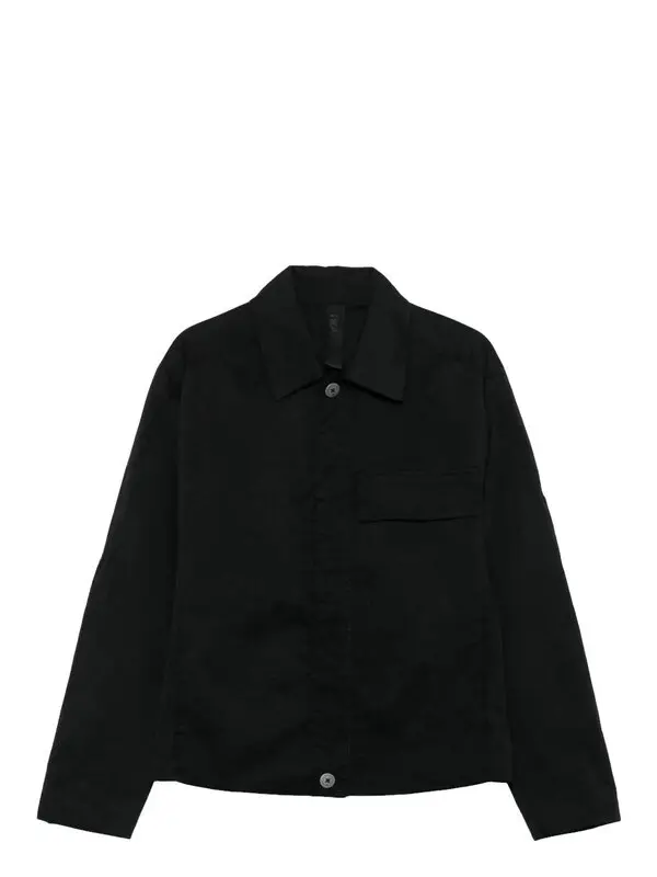 Transit Buttoned Shirt Jacket - Black