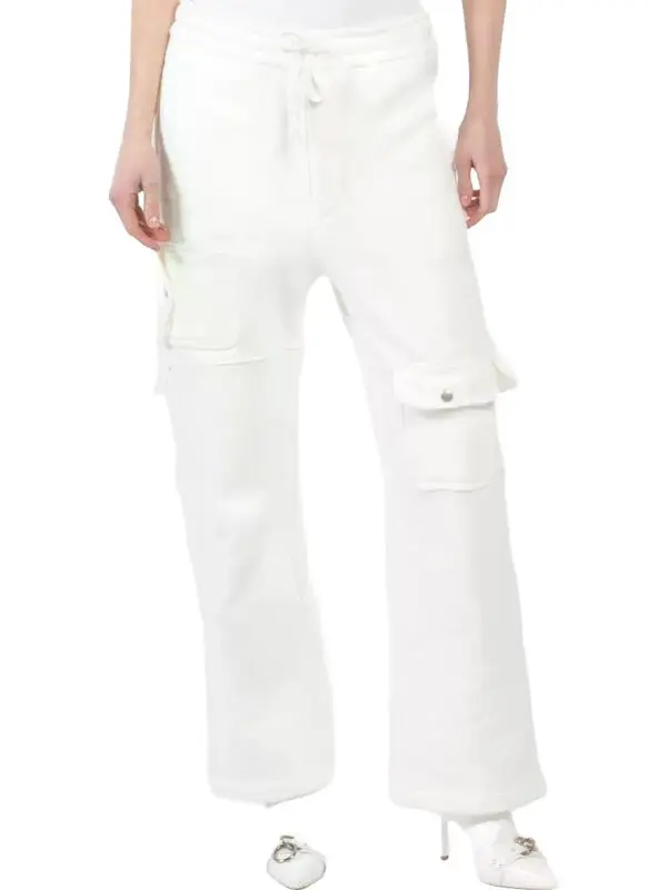 AYA MUSE Jersey Cargo Trousers - White
