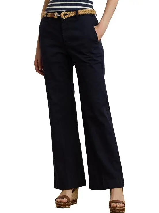 Ralph Lauren Stretch Cotton Flare Leg Chinos - Lauren Nav