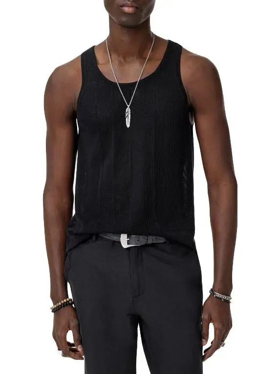 John Varvatos Ruiz Summer Sleeveless Sweater - Black