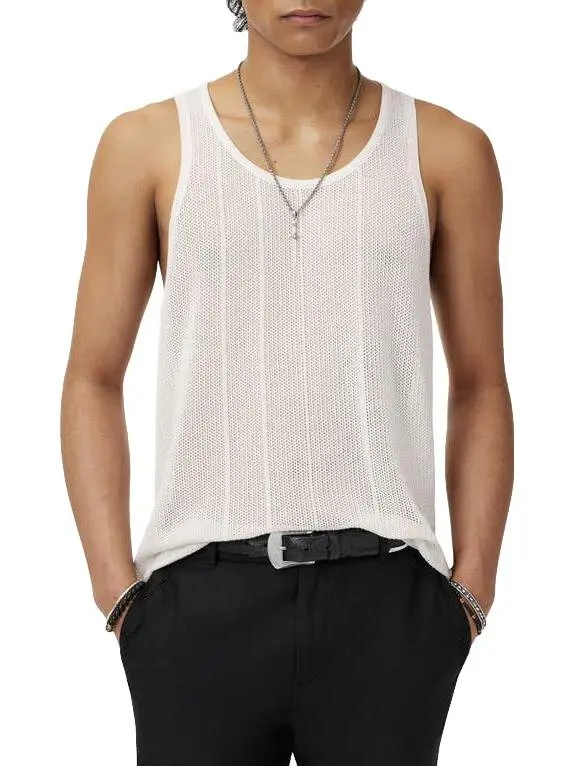 John Varvatos Ruiz Summer Sleeveless Sweater - White
