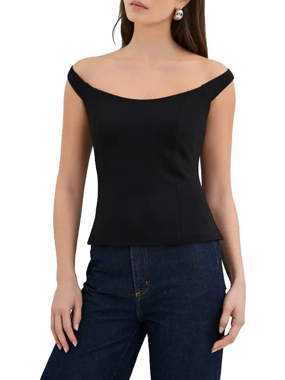 MARCELLA Eliana Off-the-shoulder Top - Black