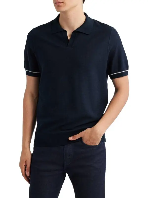 BOSS Jianluca Johnny Collar Polo - Dark Blue