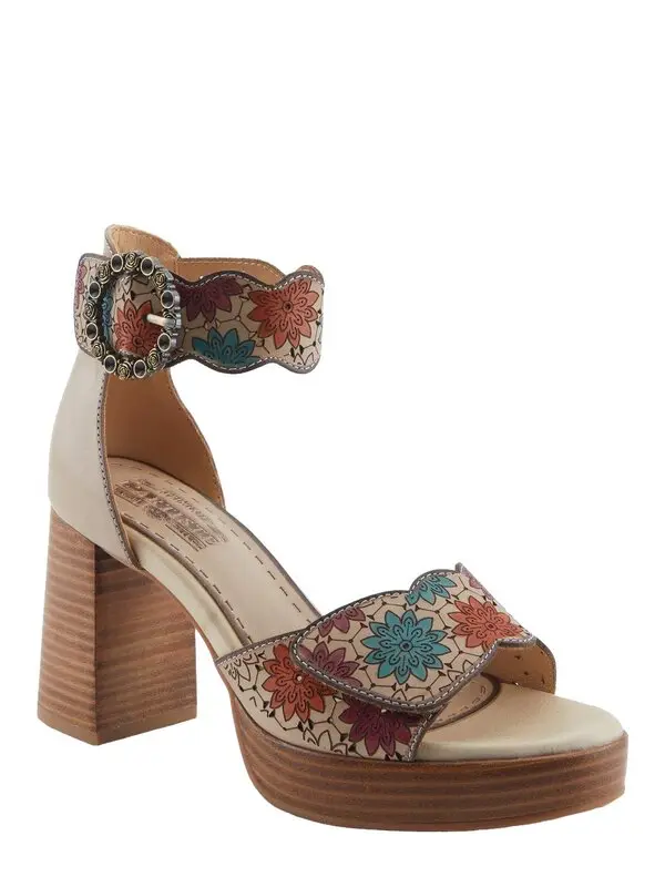 SPRING STEP SHOES Bangles Platform Sandals - Beige Multi