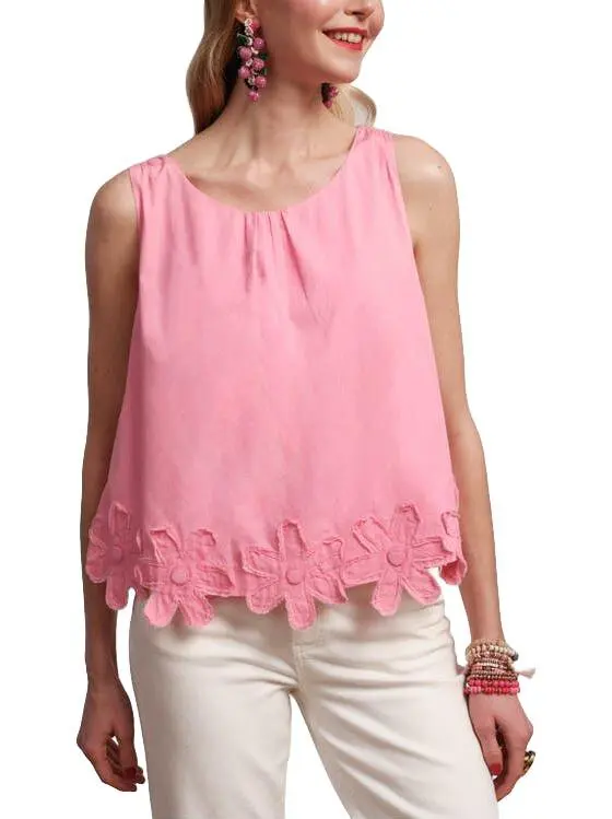 FRANCES VALENTINE Zennia Flower Hem Tank - Pink