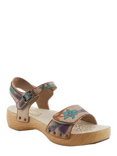 SPRING STEP SHOES Dakoa Ankle Strap Sandals - Beige Multi