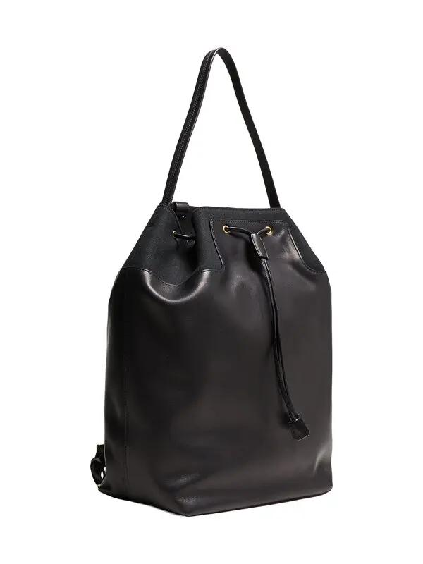 THE ROW Leather Backpack - Black