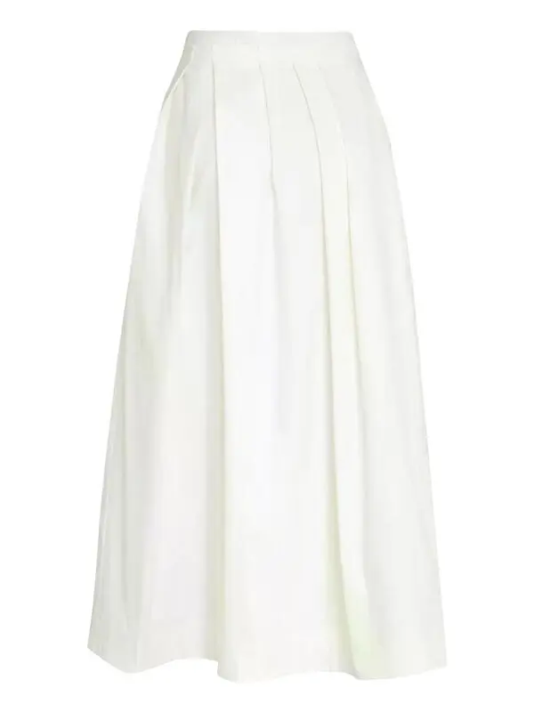 GLORIA COELHO Full Midi Skirt - White