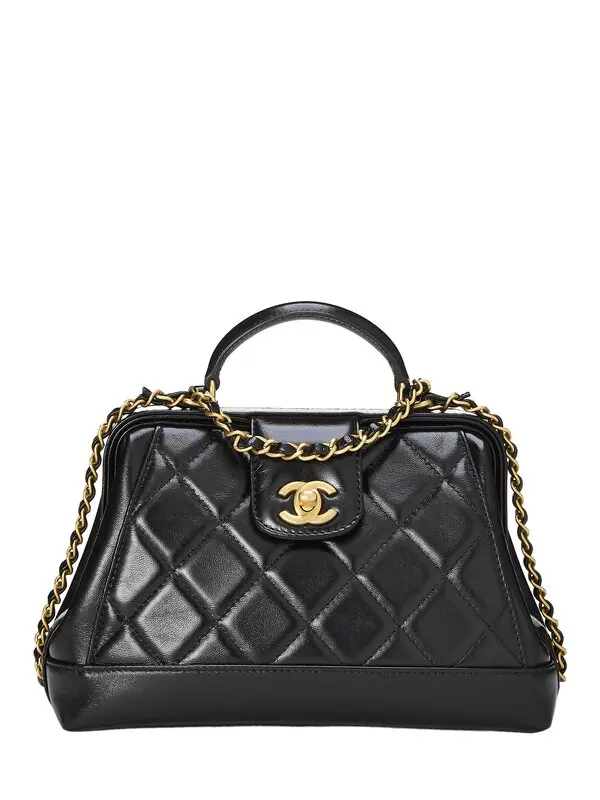Chanel Lambskin Coco Doctor Top Handle Bag - Black