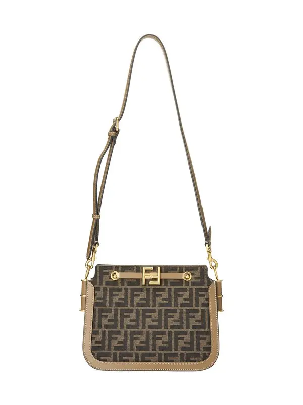 Fendi Zucca Canvas Touch Shoulder Bag - Brown