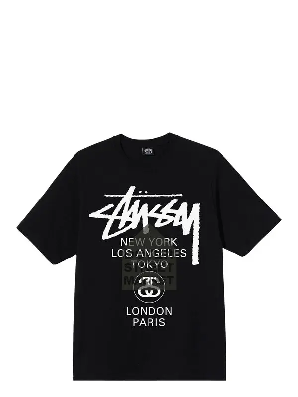 StÜssy X Dover Street Market World Tour Tee - Black