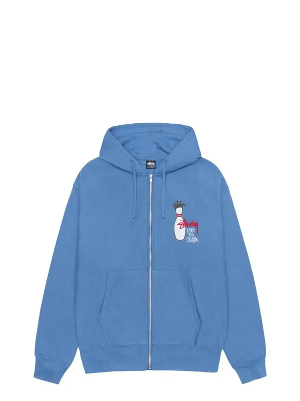 StÜssy Kingpin Zip Hoodie - Blue