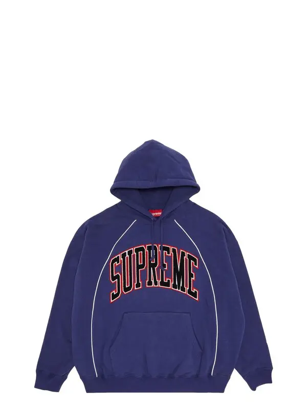 Supreme Boxy Piping Arc Hooded Sweatshirt - Blue