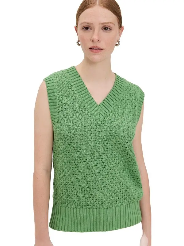 Varley Antonella Knit Vest - English Ivy