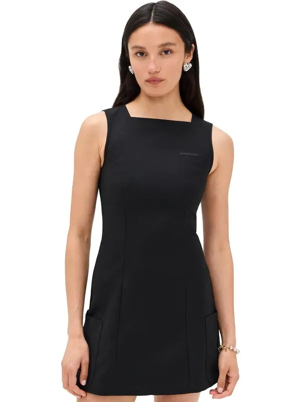 PEACHY DEN Audrey Mini Dress - Onyx