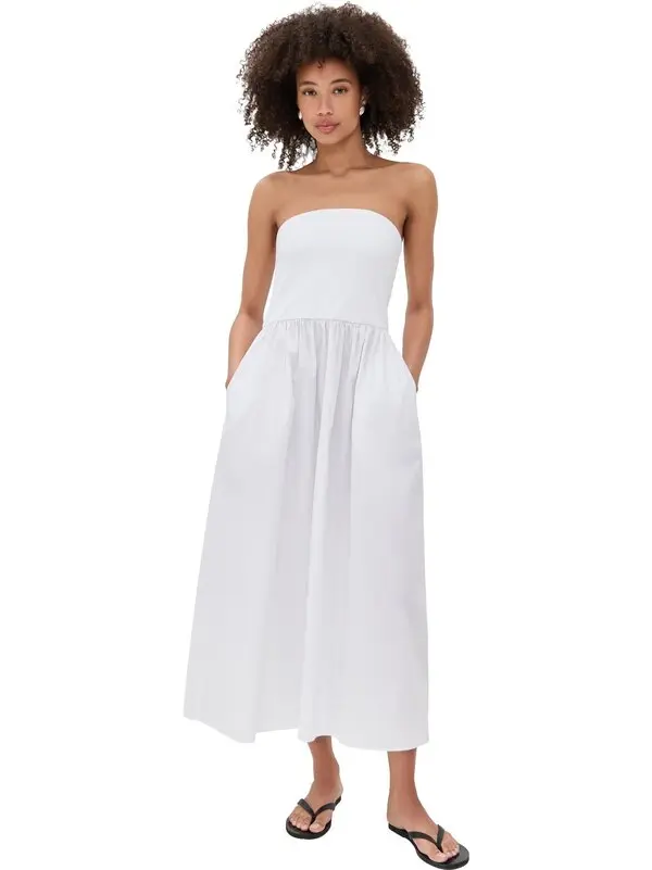 Playa Lucila Maxi Strapless Dress - White