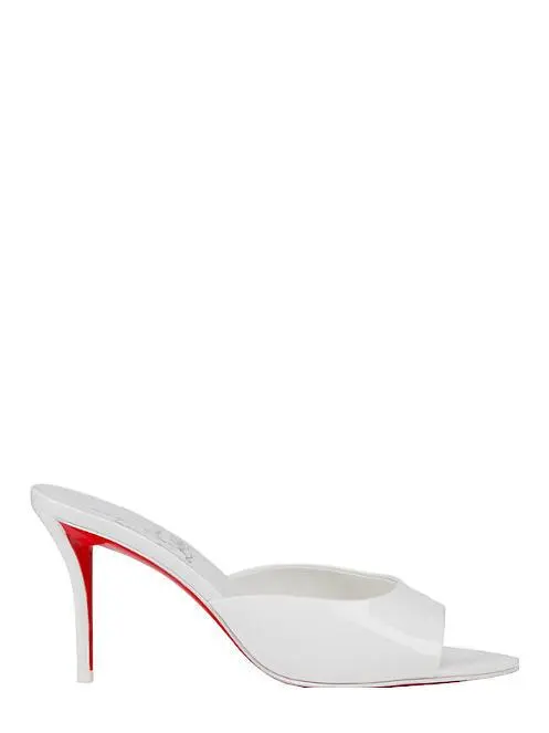 CHRISTIAN LOUBOUTIN Miss Z 80 Patent-leather Mules - Bianco