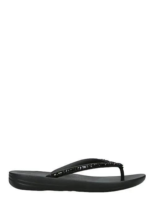 Fitflop Iqushion Leather Sandals - Black