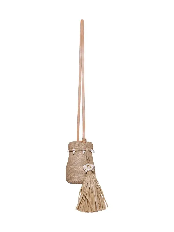 Johanna Ortiz Palm Shoulder Bag - White