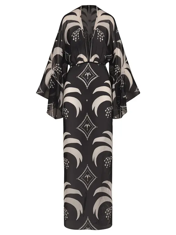 Johanna Ortiz Printed Maxi Dress - Black,white