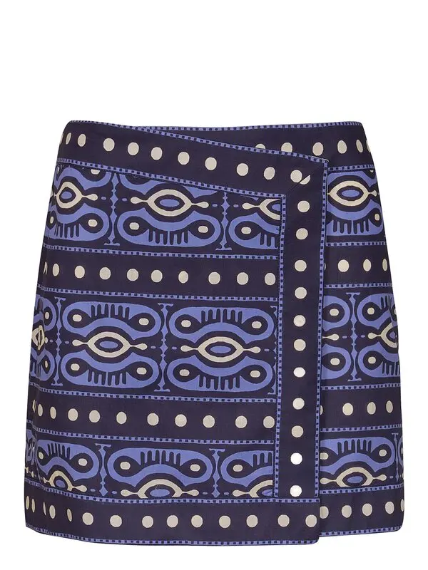 Johanna Ortiz Hunting Roots Mini Skirt - Navy