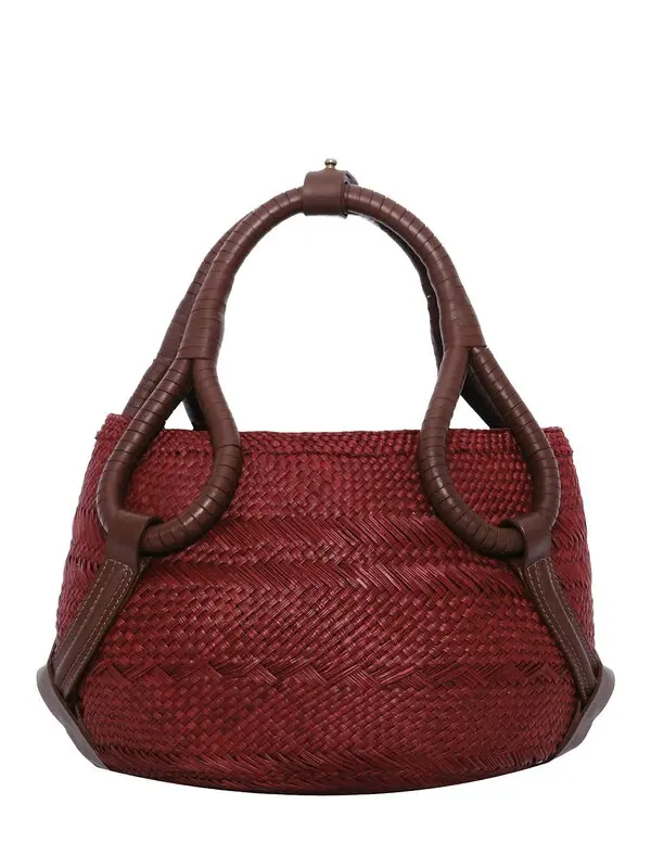 Johanna Ortiz Cannon Ball Mini Palm Tote Bag - Burgundy