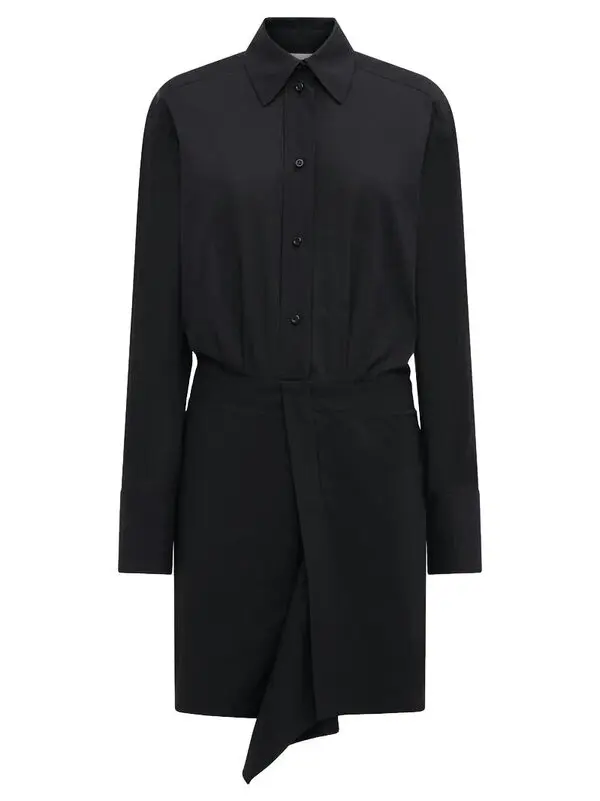 CALLAS MILANO Gemmini Wrap Shirt Dress - Black