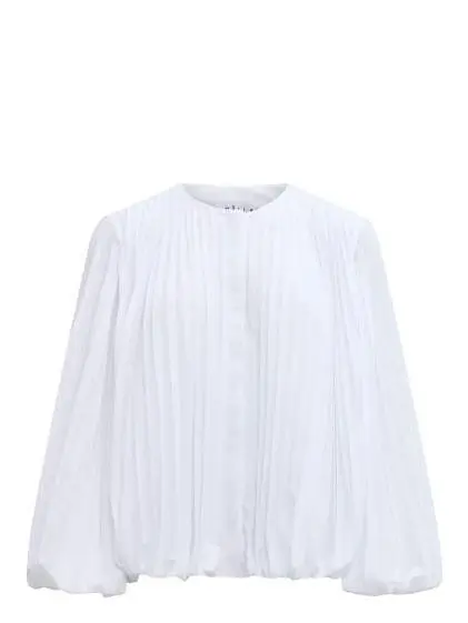 CALLAS MILANO Giulia Pleated Poet Shirt - White