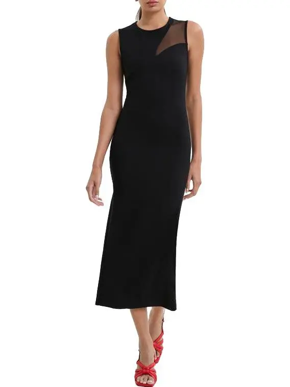 MARCELLA Bryant Sleeveless Midi Dress - Black