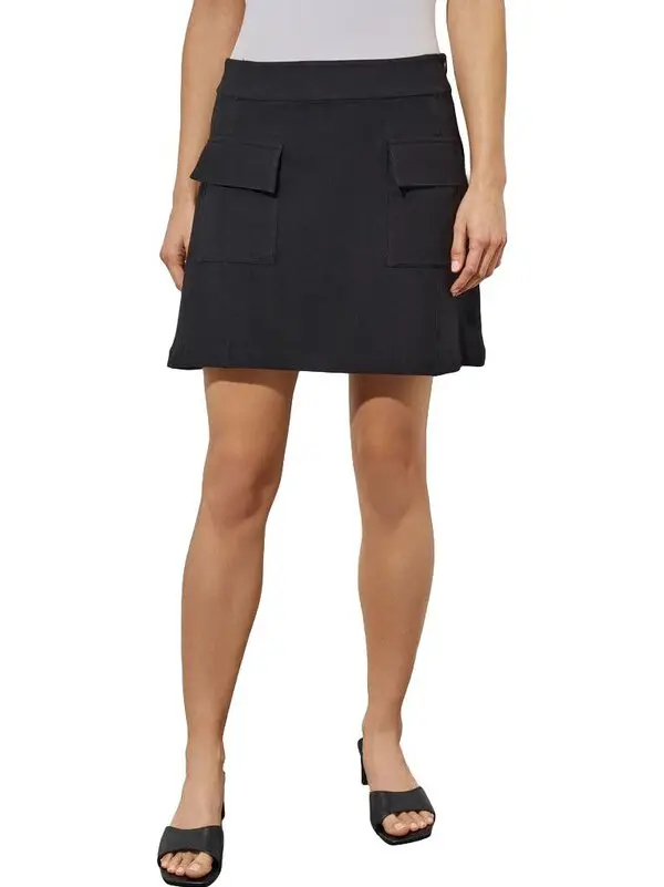 Ming Wang Pocket Mini Skirt - Black