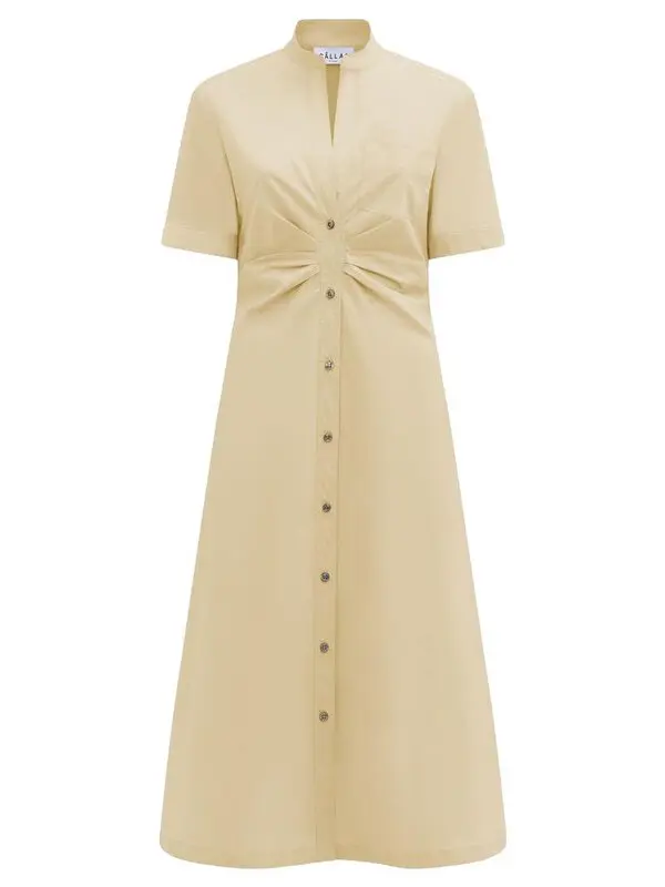 CALLAS MILANO Noor Shirt Dress - Yellow