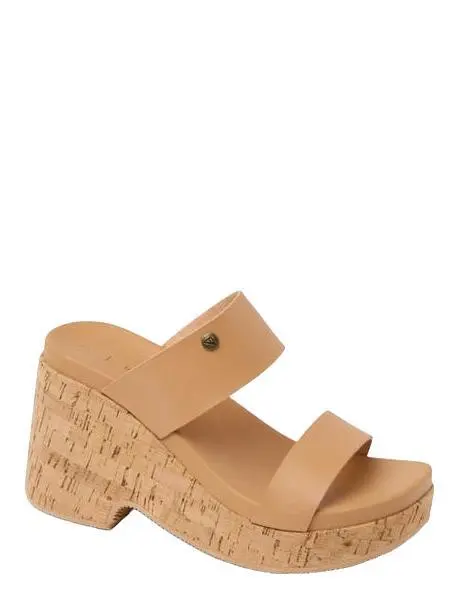 Reef Sunset Ibiza Platform Slide Sandal - Natural