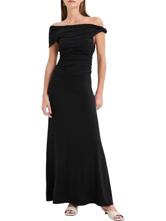 MARCELLA Manon Off-the-shoulder Maxi Dress - Black