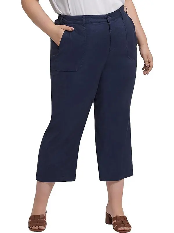 NYDJ Wide Leg Capri Pants - Oxford Navy