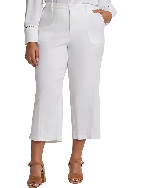 NYDJ Wide Leg Capri Pants - White