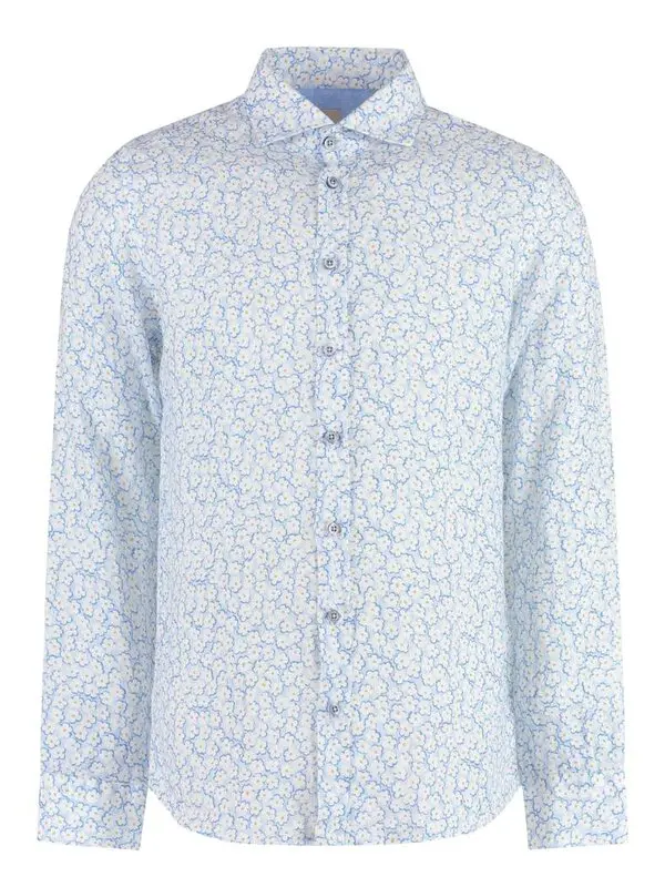 BASTONCINO Printed Cotton Shirt - Blue