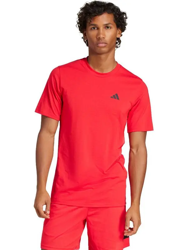 Adidas Train Essentials Feelready Training Tee - Pure Ruby / Black