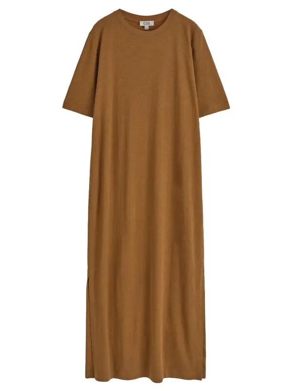 designer long dresses Modest Long Sleeve Blue Maxi Dress main image 0