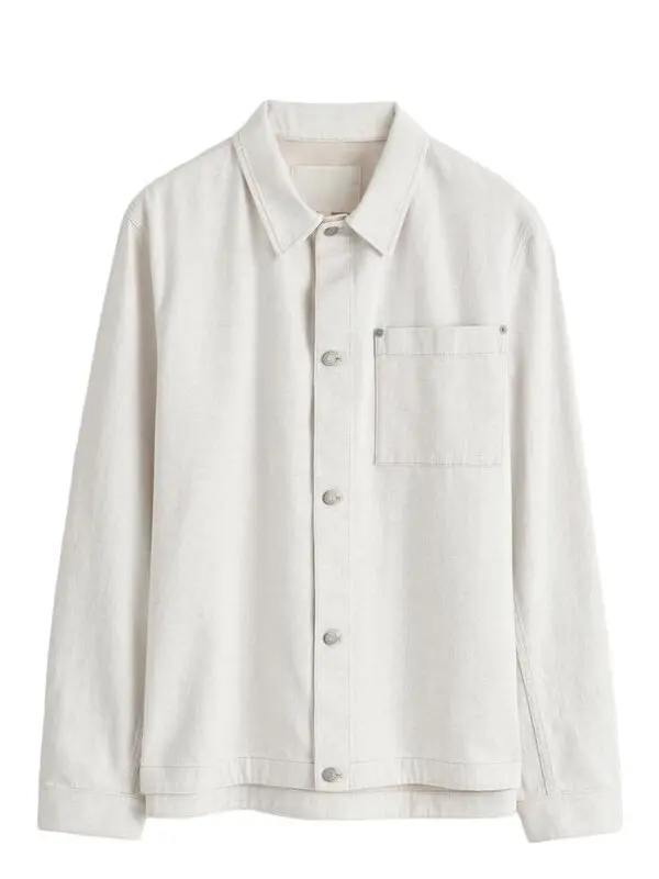 Cos Cotton-linen Overshirt - White