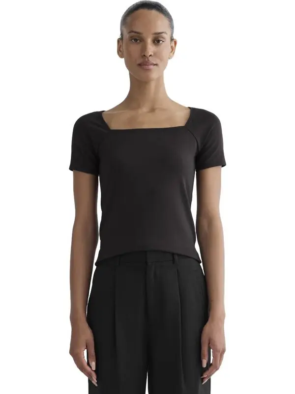 Everlane Form Square-neck Top - Black