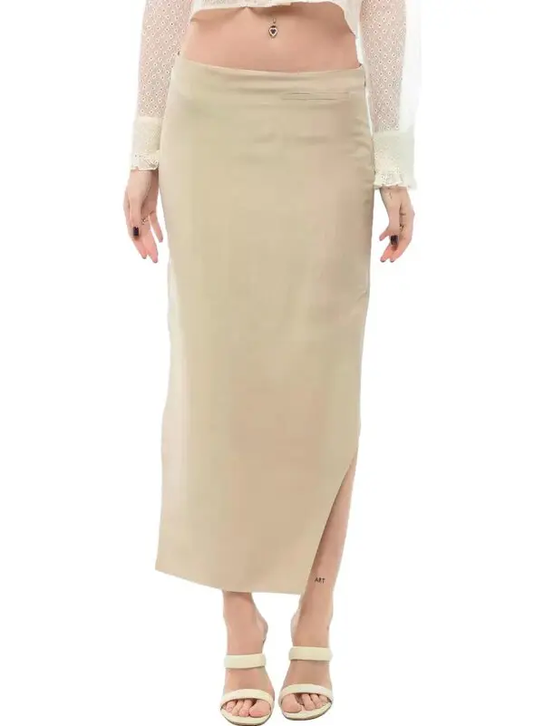 Givenchy Asymmetric Silk Skirt - Neutrals