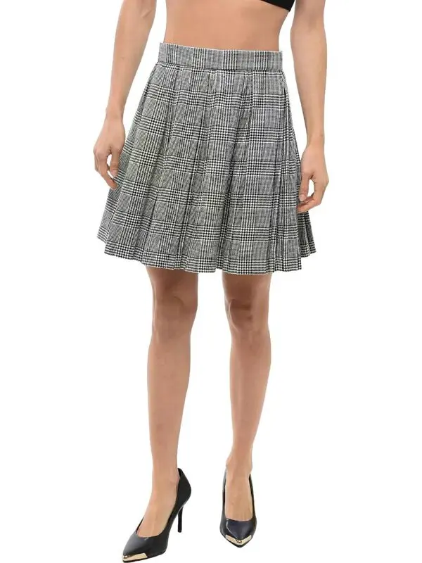 Balmain Pleated Mini Skirt - White