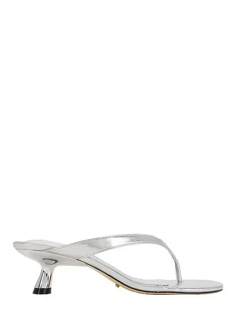 TONY BIANCO Krista Mule - Silver Nappa Metallic