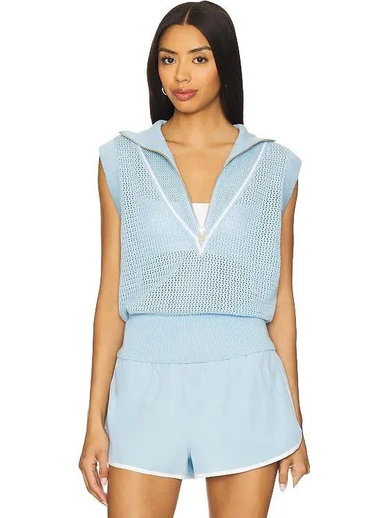 Varley Allena Half Zip Vest - Airy Blue