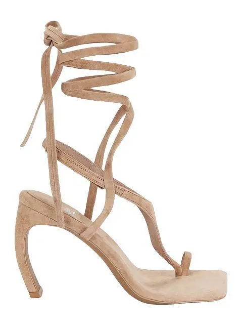 Jeffrey Campbell Bon-bon Sandal - Dark Beige Suede